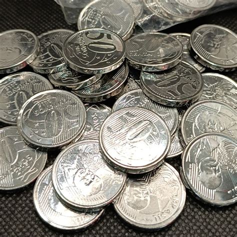 Contagem Numismática Moeda 50 Centavos 2015 Flor De Cunho