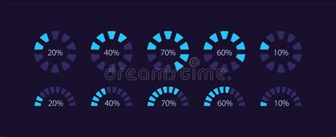 Radial Wheel Progress Infographic Chart Design Template Set For Dark