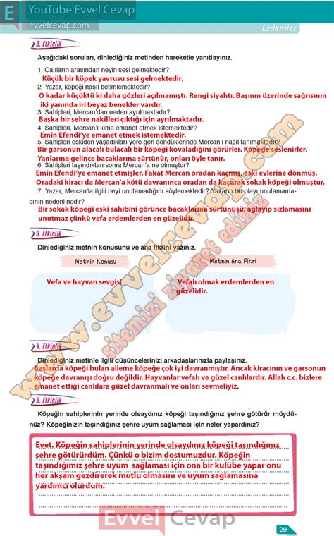 6 Sınıf Ata Yayıncılık Türkçe Ders Kitabı Cevapları Sayfa 28 29 30