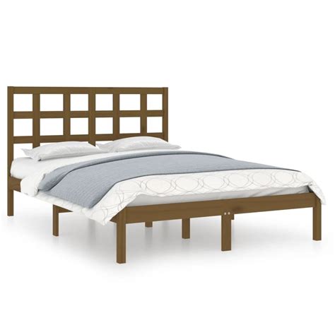 Vidaxl Rama Łóżka Miodowy Brąz Lite Drewno 200 X 200 Cm vidaXL