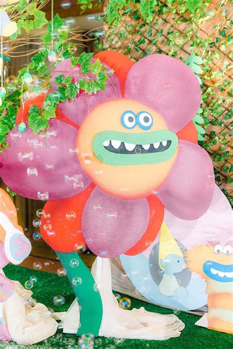 Troll Flower Standee From A Trolls Happy Place Birthday Party On Kara S