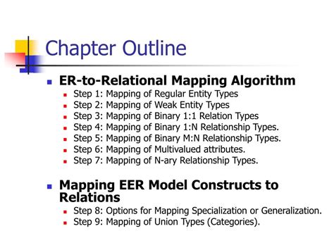 Ppt Chapter Relational Database Design By Er And Eer To Relational