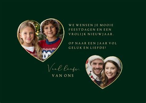 Kerstkaart Met Eigen Foto Feestelijk Uitsnede Kaartje2go