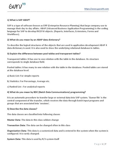 sap abap pdf parameter computer programming databases