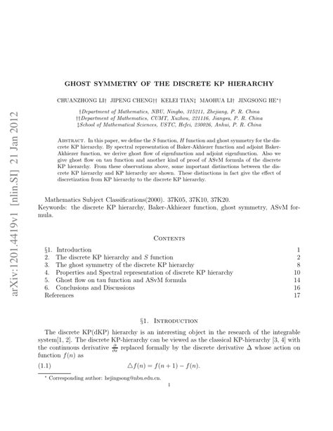 pdf ghost symmetry of the discrete kp hierarchy