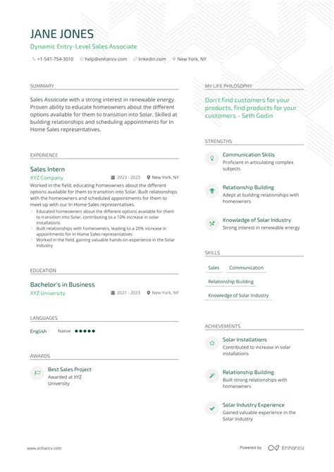 Entry Level Sales Resume Examples Guide For