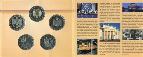 Bundesrepublik Deutschland Germany FRG 5 x 10 Euro Silber Gedenkmünzen