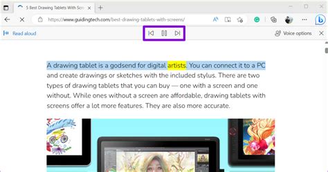 how to use the read aloud feature in microsoft edge guiding tech