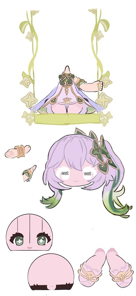 Nahida Wasu Art Cute Doodles Paper Doll Template Paper Dolls