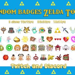 Random Badges Of Zelda Tears Of The Kingdom Totk Twitch Sub