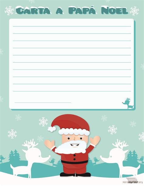 Carta de Papá Noel para imprimir