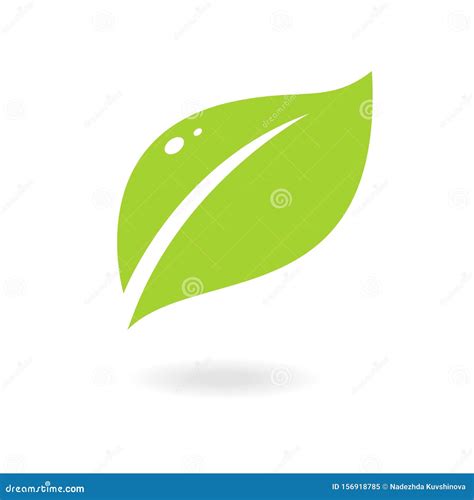 Green Abstract Leaf Icon Elements For Eco And Bio Logos Vector Symbol