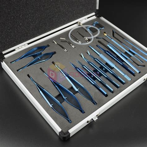 NEW 21PCS Titanium Cataract Intraocular Set Eye Ophthalmic Surgical