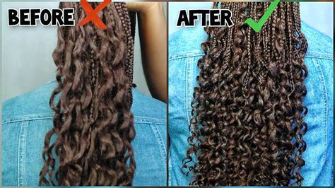 How To Refresh Your Knotless Braids Curl Your Braids At Home