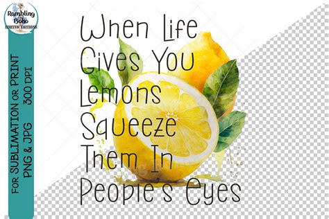 Sarcastic Life Gives You Lemons Quote Graphic By RamblingBoho