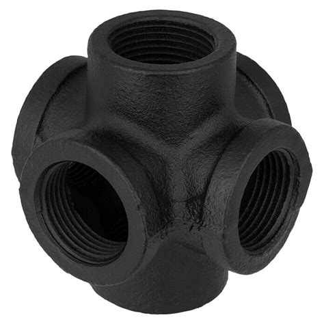 Walteco Rusticline T Stück 6 Tube Stahl Schwarz BAUHAUS