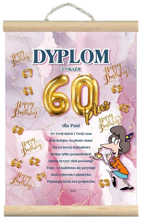 Dyplom z życzeniami dla Mamy na 60 urodziny 10988122501 oficjalne