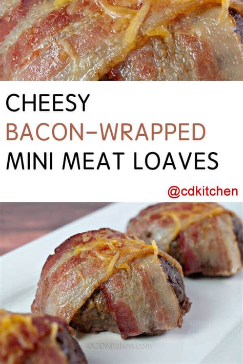 Cheesy Bacon Wrapped Mini Meat Loaves Recipe Cdkitchen