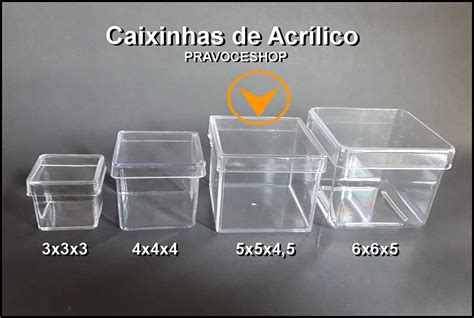 Caixinha De Acr Lico X X Transparente Incolor Elo