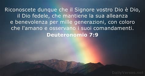14 Gennaio 2022 Versetto Della Bibbia Del Giorno Deuteronomio 7 9