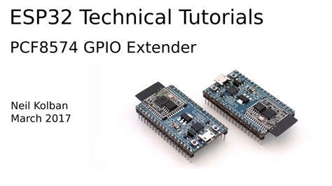 Esp32 Technical Tutorials Pcf8574 Gpio Extender Youtube