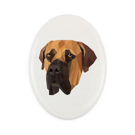 Ceramiczna płytka Boerboel pies geometryczny Inna marka Przyjęcia