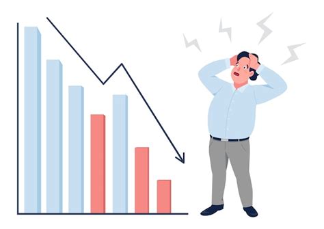 Ilustração de conceito plana de crise financeira Vetor Premium