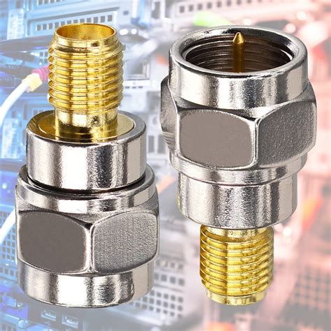 Moon3 Connector RF Coaxial Coax Adapter F Type Male Jack To SMA Female