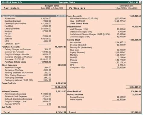 Display Financial Statements Reports In TallyPrime Accounting Software
