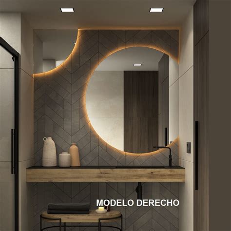 Espejo Semicircular Retroiluminado Original Para Baño CENTRO ESPEJOS