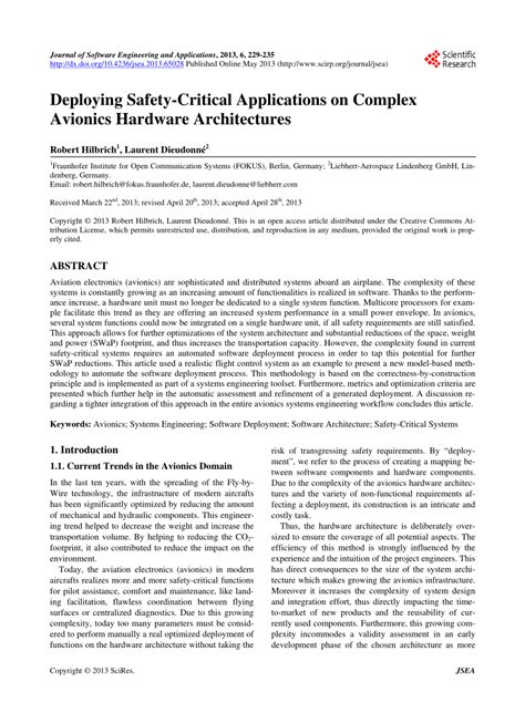 pdf deploying safety critical applications on complex avionics hardware architectures