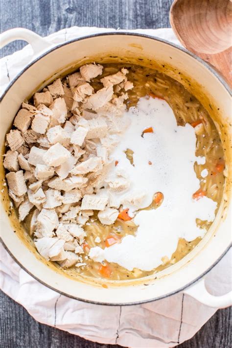 Creamy Chicken Orzo Soup Smells Like Home