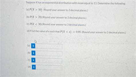 [solved] suppose x has an exponential distribution with me