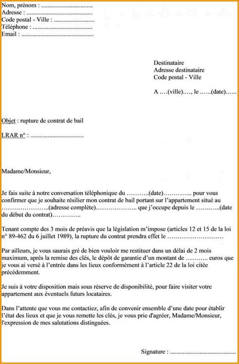 Exemple Lettre Fin De Bail Location Financial Report