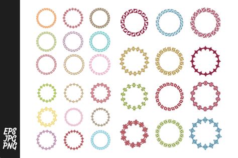 Circle Ornamental Frames Bundle Graphic By Arsa Adjie Creative Fabrica
