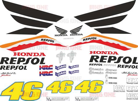 REPSOL Decals Stickers SET CBR 1000 RR 2006 2007 Sc57b Fireblade