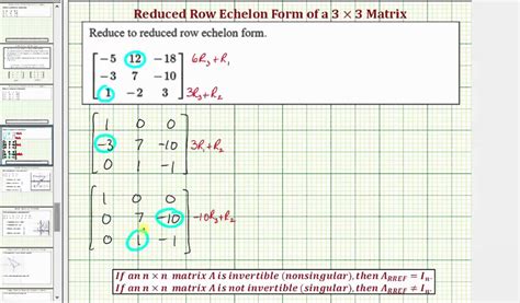 ex write a 3x3 matrix in reduced row echelon form identity youtube