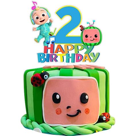 Buy Cocomelon Nd Birthday Cake Topper Cocomelon Cake Decoration For