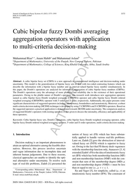 pdf cubic bipolar fuzzy dombi averaging aggregation operators with application to multi
