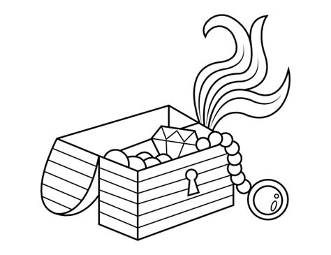 Printable Treasure Chest Coloring Page Coloring Home