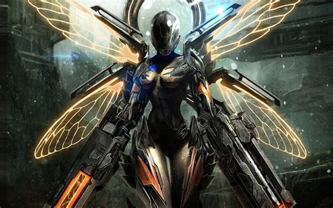 Futuristic Digital Art Artwork Women HD Wallpaper Wallpaper Flare