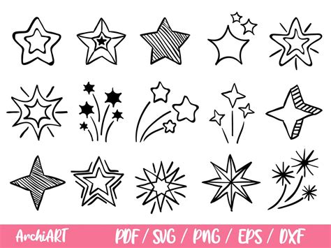 Sparkle Stars Svg Bundle Star Cut File Stars Vector Sky Svg Stars Svg