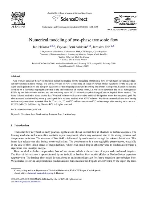 pdf numerical modeling of two phase transonic flow fayssal benkhaldoun