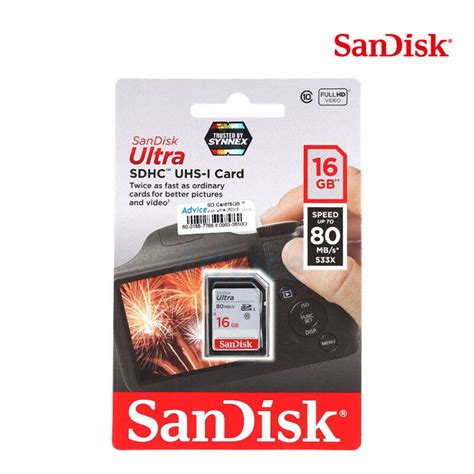 SANDISK SD CARD 16GB ULTRA SDHC CLASS 10 SDSDUNC 80 MB S