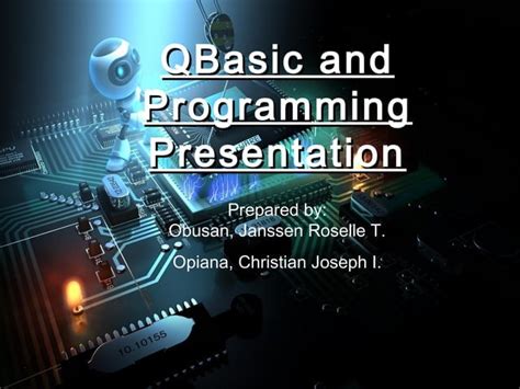 qbasic programming language basics and features ppt