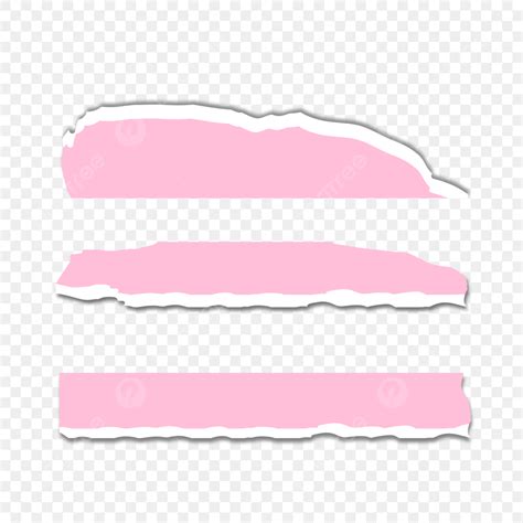 Set Of Pink Torn Paper Pink Torn Paper PNG Transparent Clipart Image