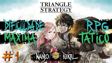 Triangle Strategy Primeira jogada Rpg tático belíssimo ótima