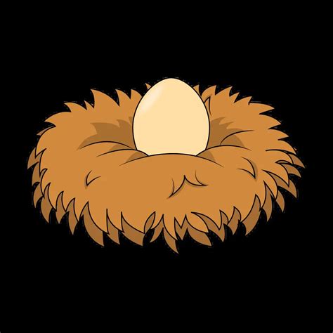 How To Draw A Bird Nest Step By Step