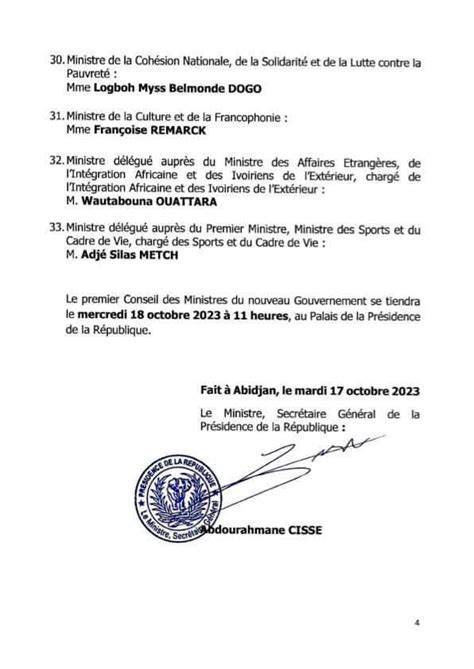 Voici La Liste Du Nouveau Gouvernement De Côte D Ivoire Kpakpato Magazine