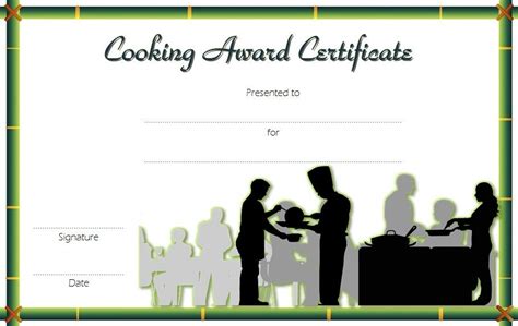 Cooking Contest Winner Certificate Templates 7 CUSTOMIZABLE FORMATS